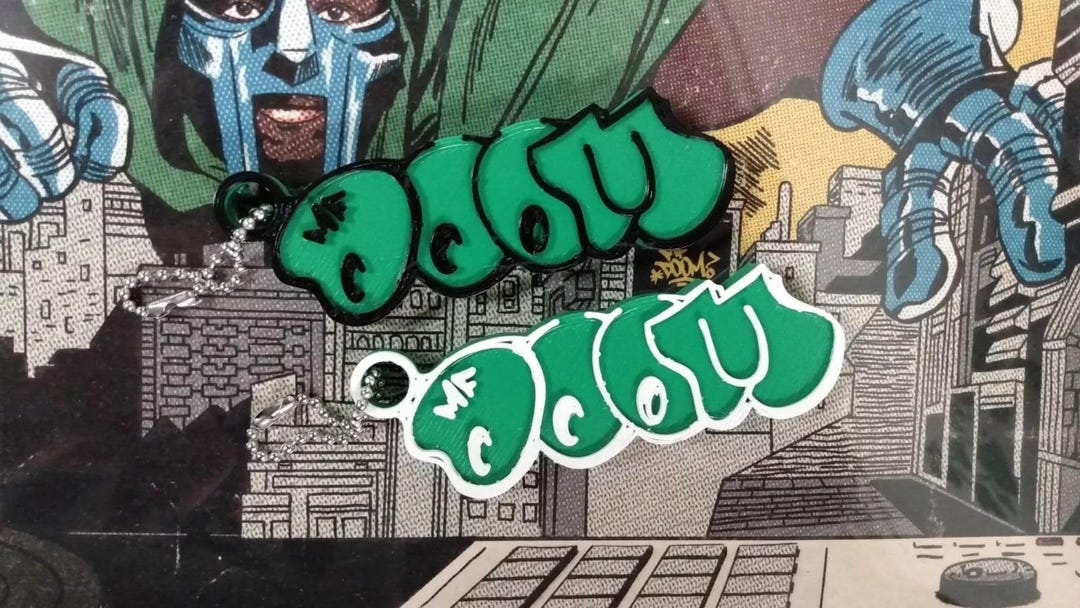 Hip-hop/rap MF DOOM the Supervillain Logo Keychain - Etsy
