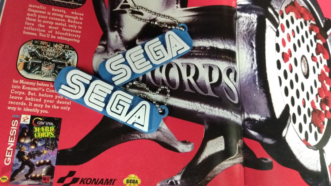 Blue SEGA Logo Keychain - Etsy