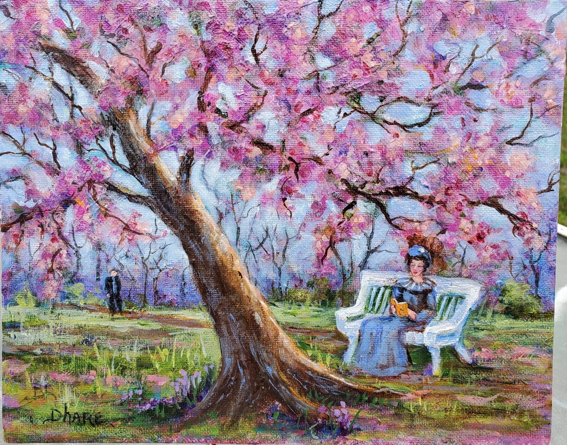 Vintage Style waiting an Orig 8x10in Acrylic Painting by Dianne Masters ...