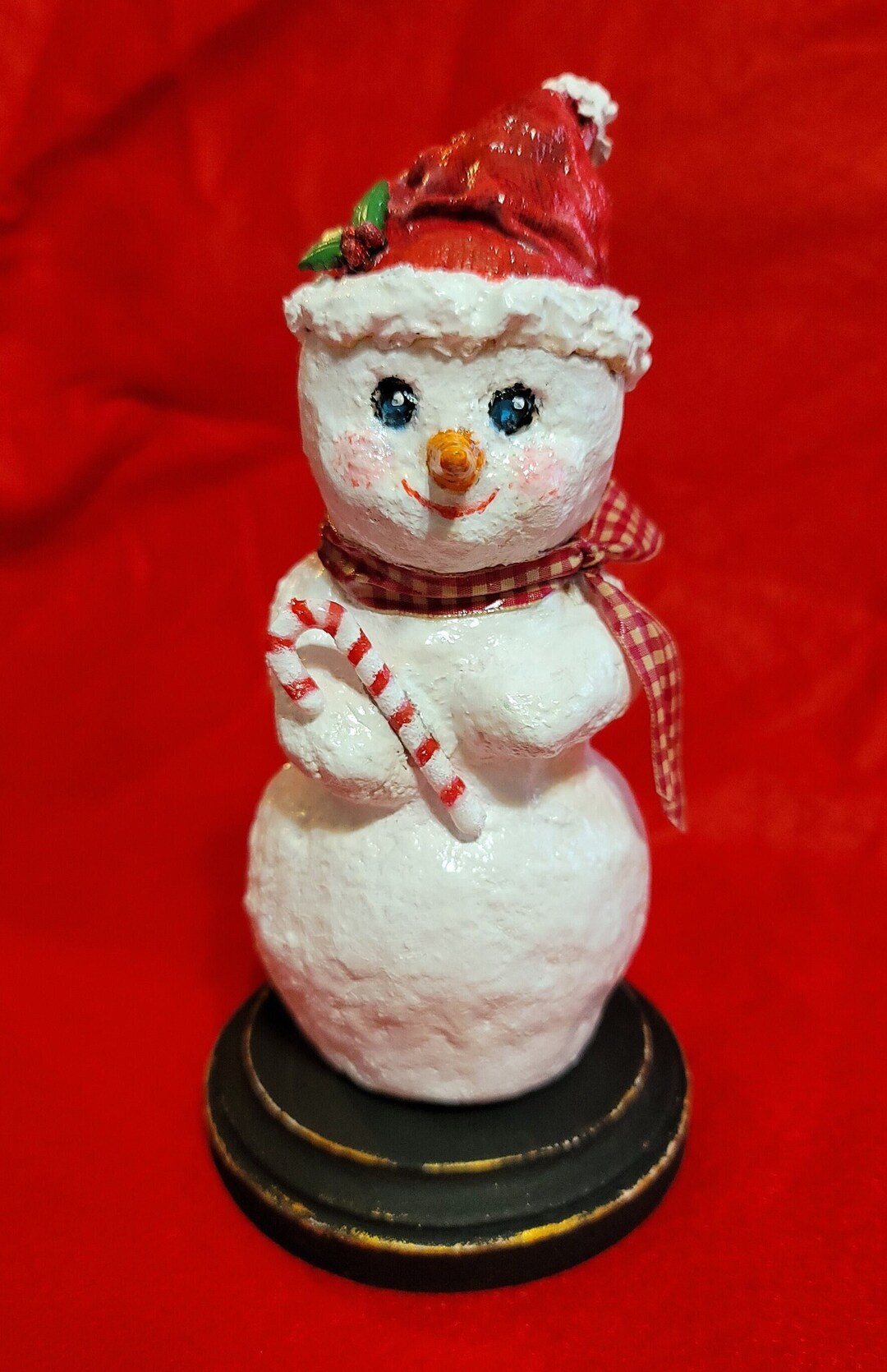 Handmade Original Paper Mache Snowlady - "merry" is Her Name - by ...