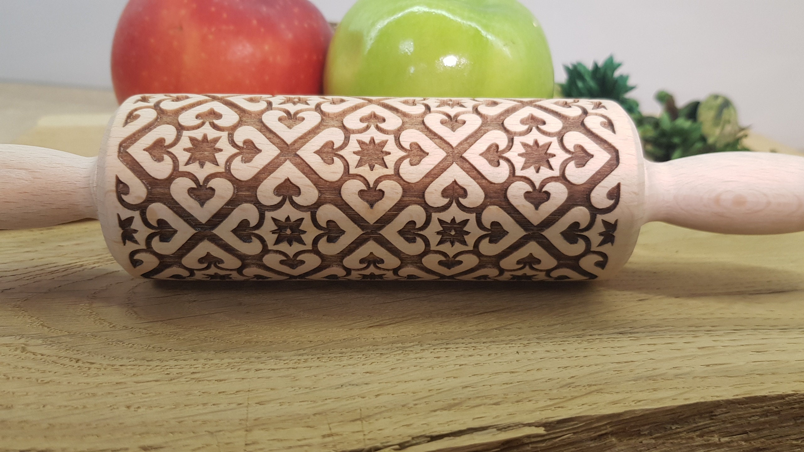 Royal Pattern 02 Engraved Rolling Pin Embossed Handmade | Etsy