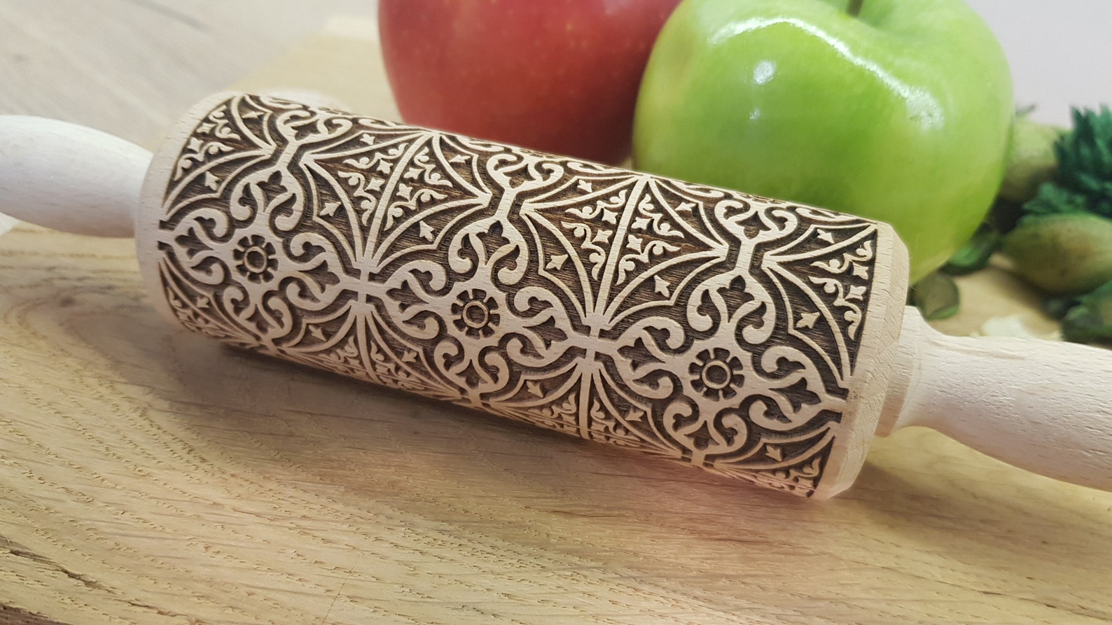 Royal Pattern 01 Engraved Rolling Pin Embossed Handmade | Etsy