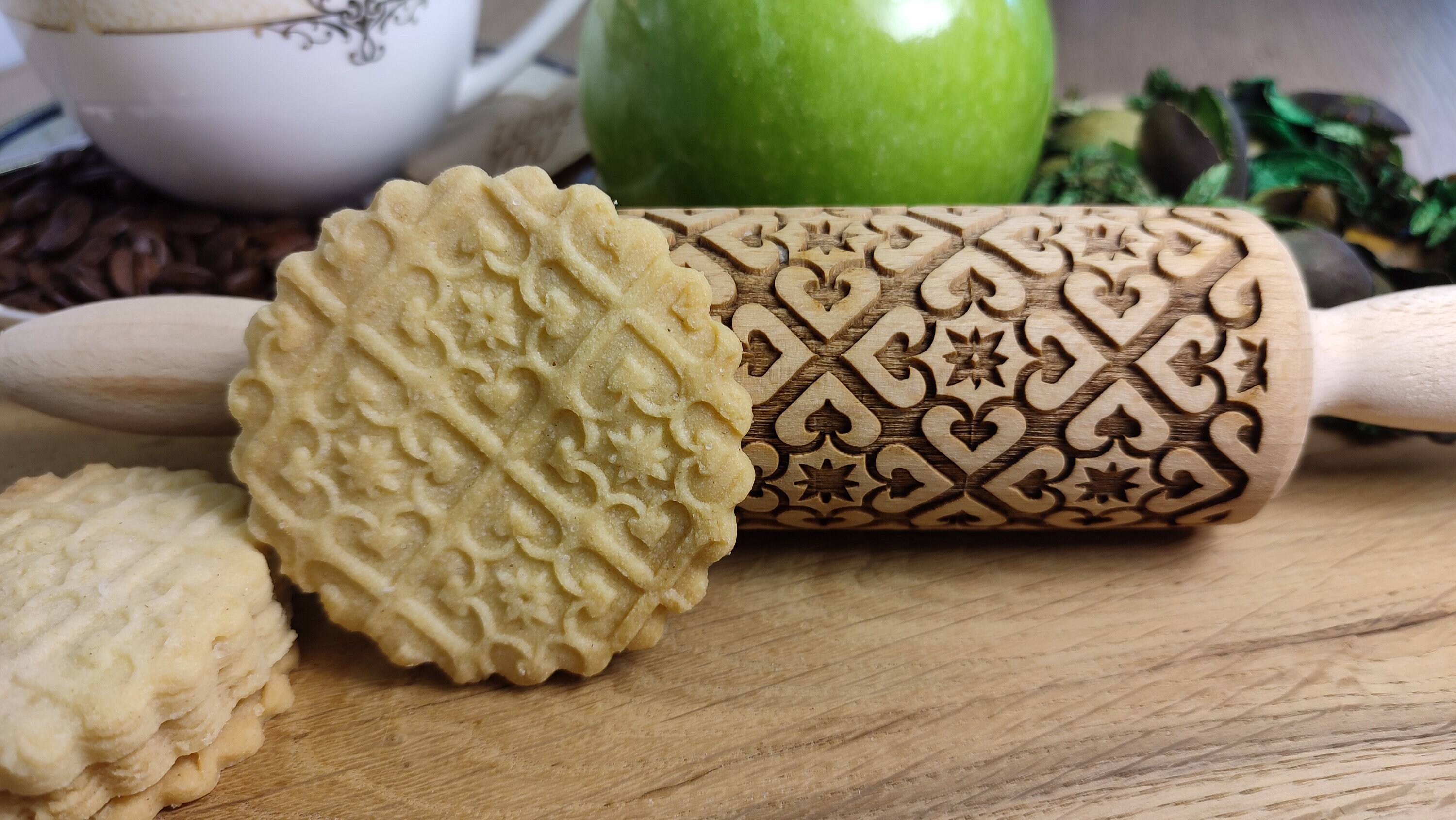 Royal Pattern 02 Engraved Rolling Pin Embossed Handmade | Etsy