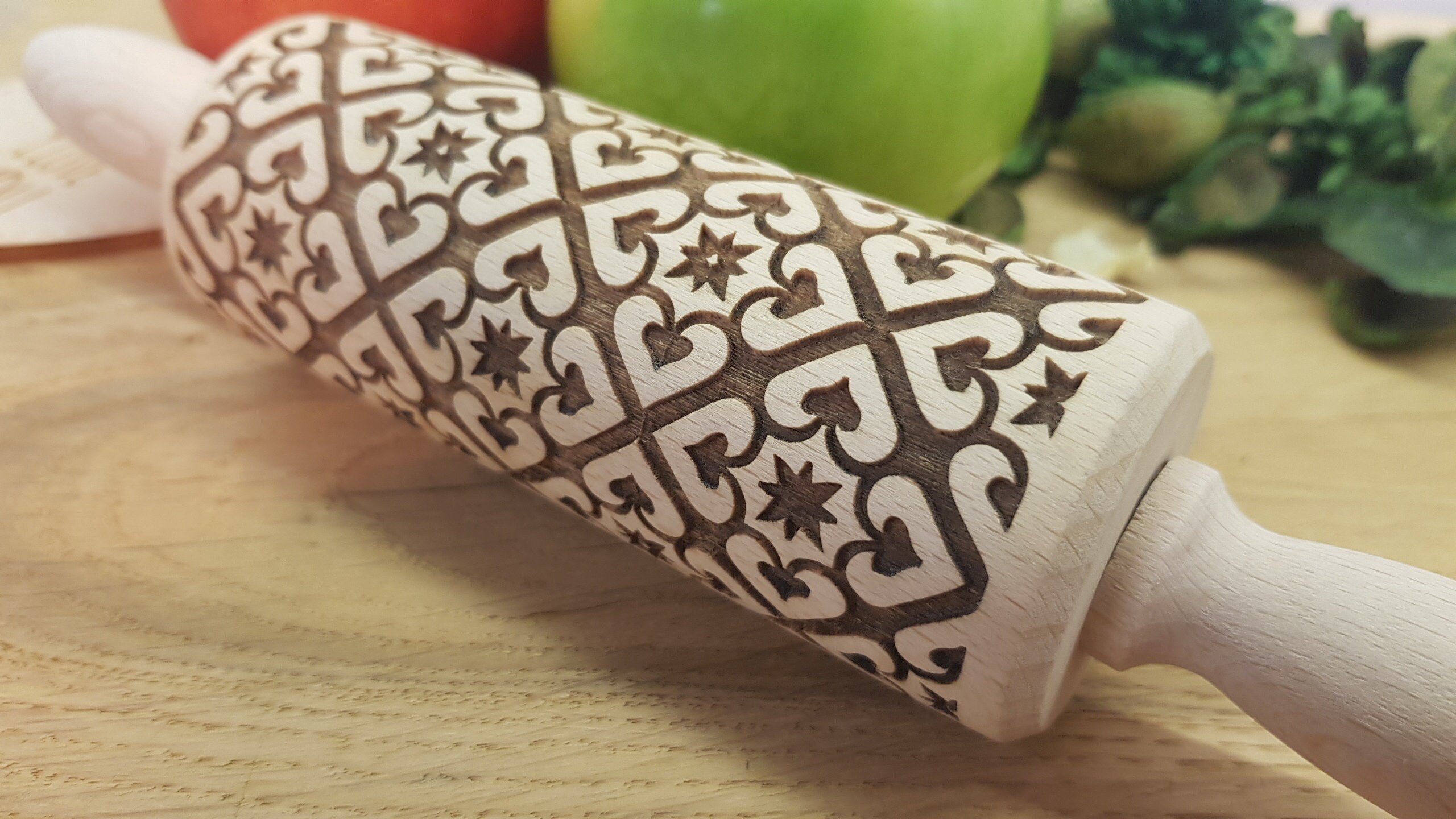 Royal Pattern 02 Engraved Rolling Pin Embossed Handmade | Etsy