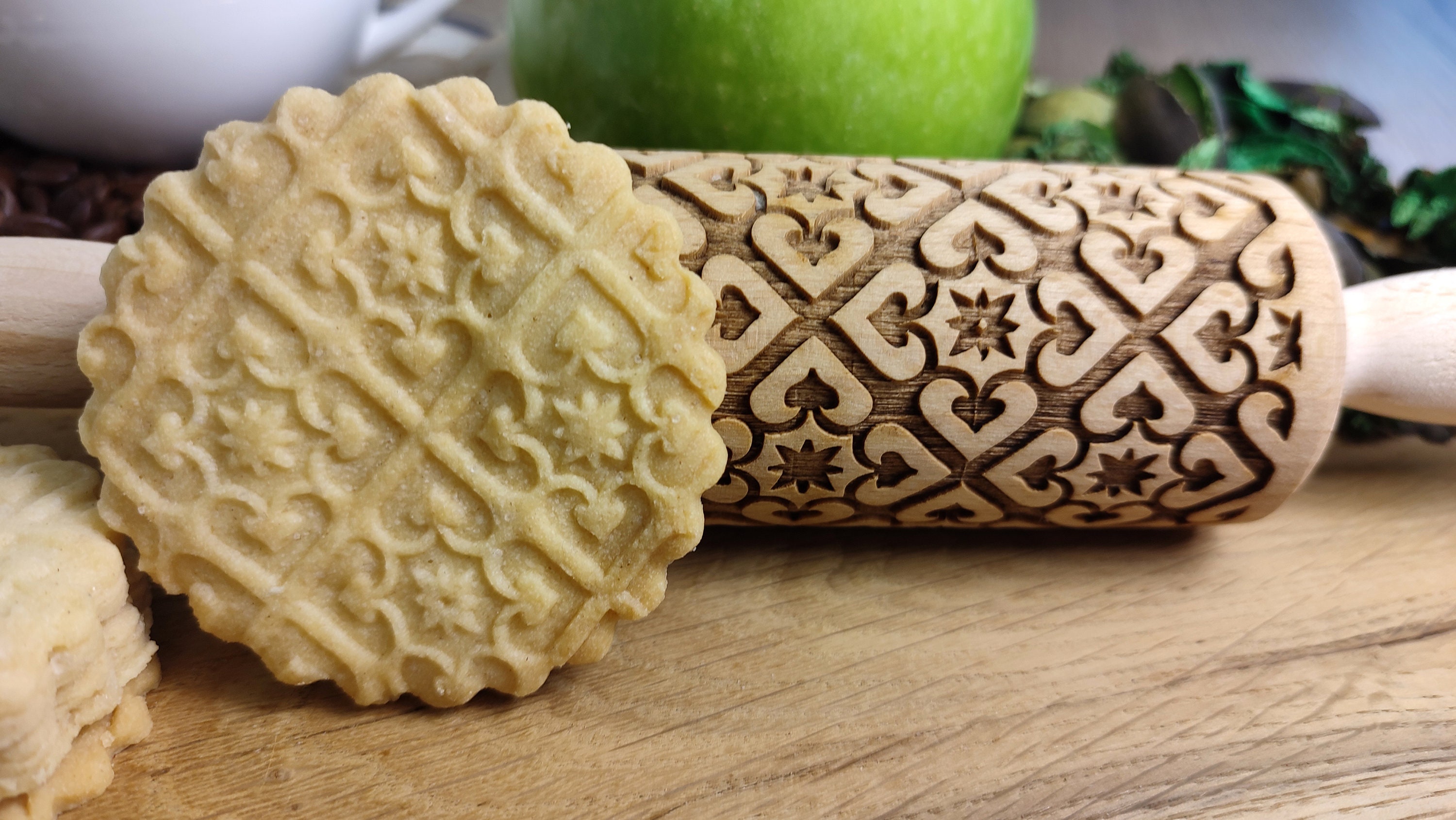 Royal Pattern 02 Engraved Rolling Pin Embossed Handmade | Etsy