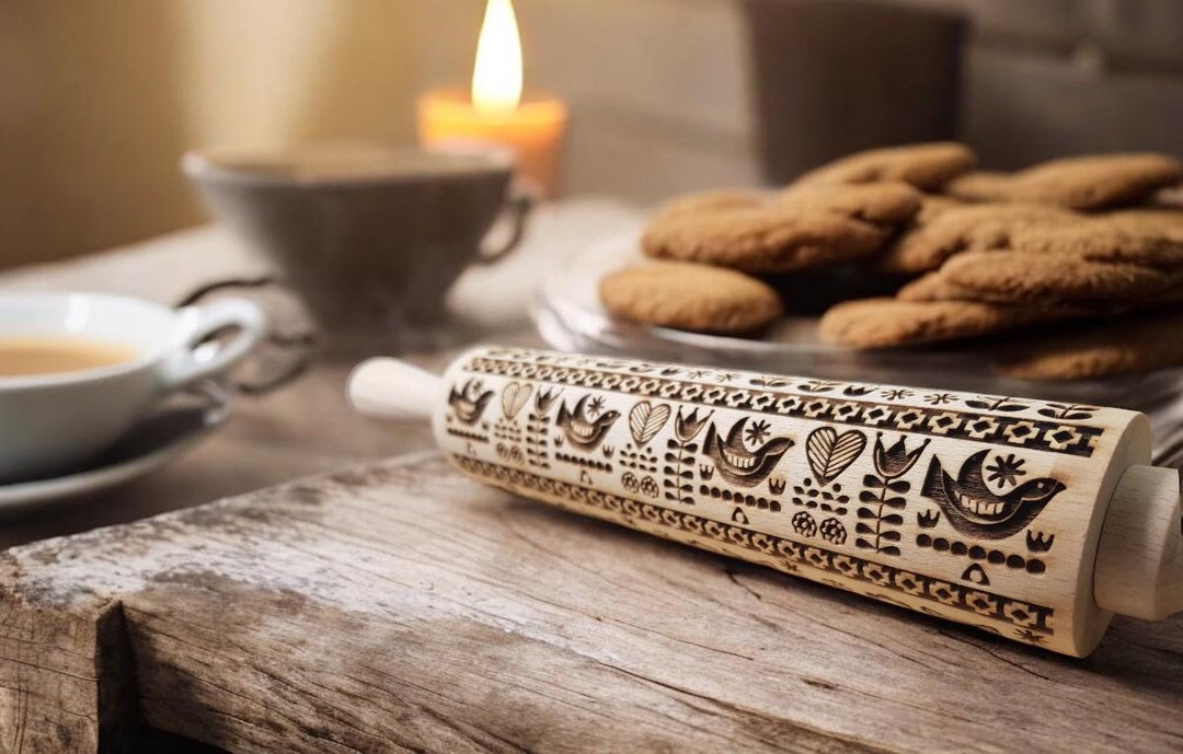 Colorful Fair - Engraved Rolling Pin, Embossed - Handmade Rolling Pin ...