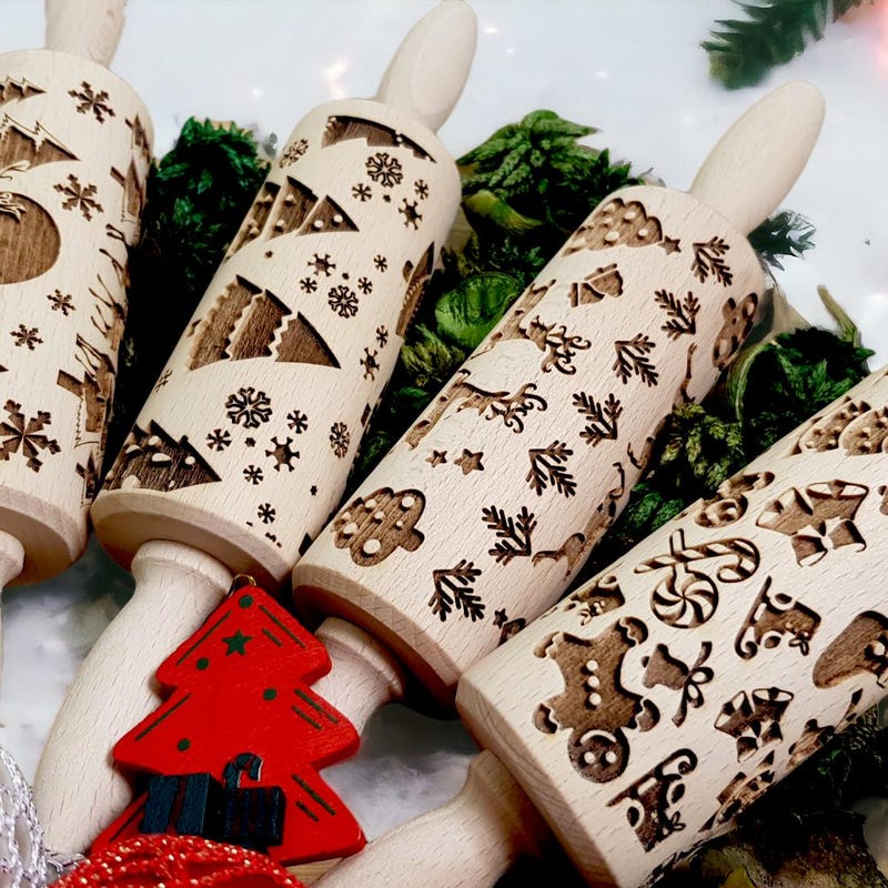 Embossed Christmas Rolling Pins - Etsy