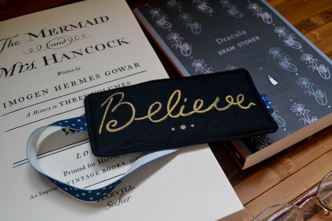 Believe Bookmark, Band Bookmark, Stretch bookmark, black bookmark ...