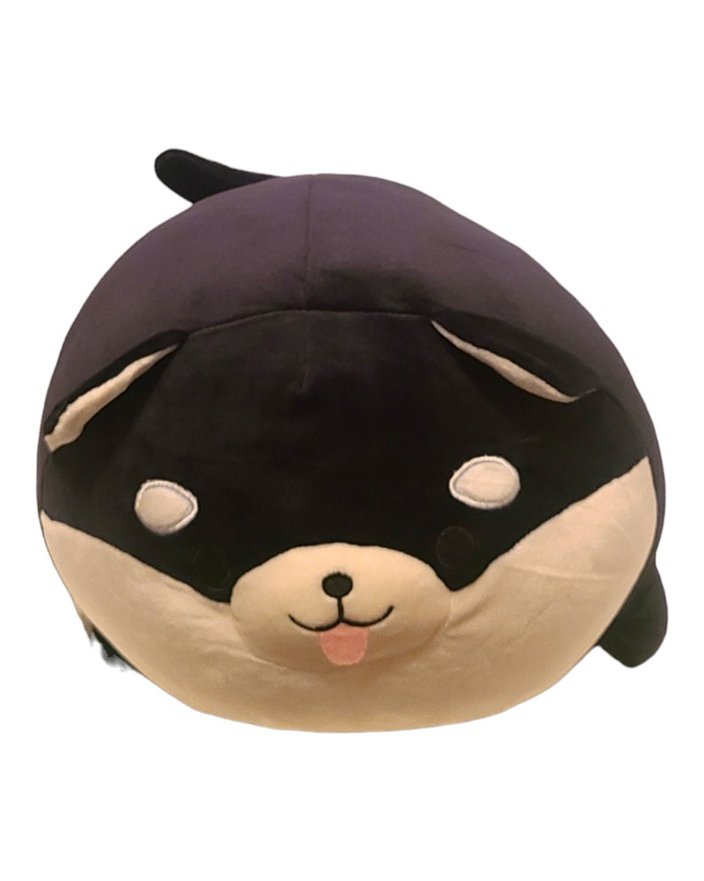 Small Cute Squishy Black Dog Plush - Etsy