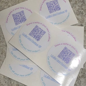 CUSTOMIZED QR Code selfie Decal Stickers for Color - Etsy