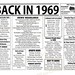 Back in 1969 Newspaper Style Poster, 1969 Landscape Place Mat, Reunion ...