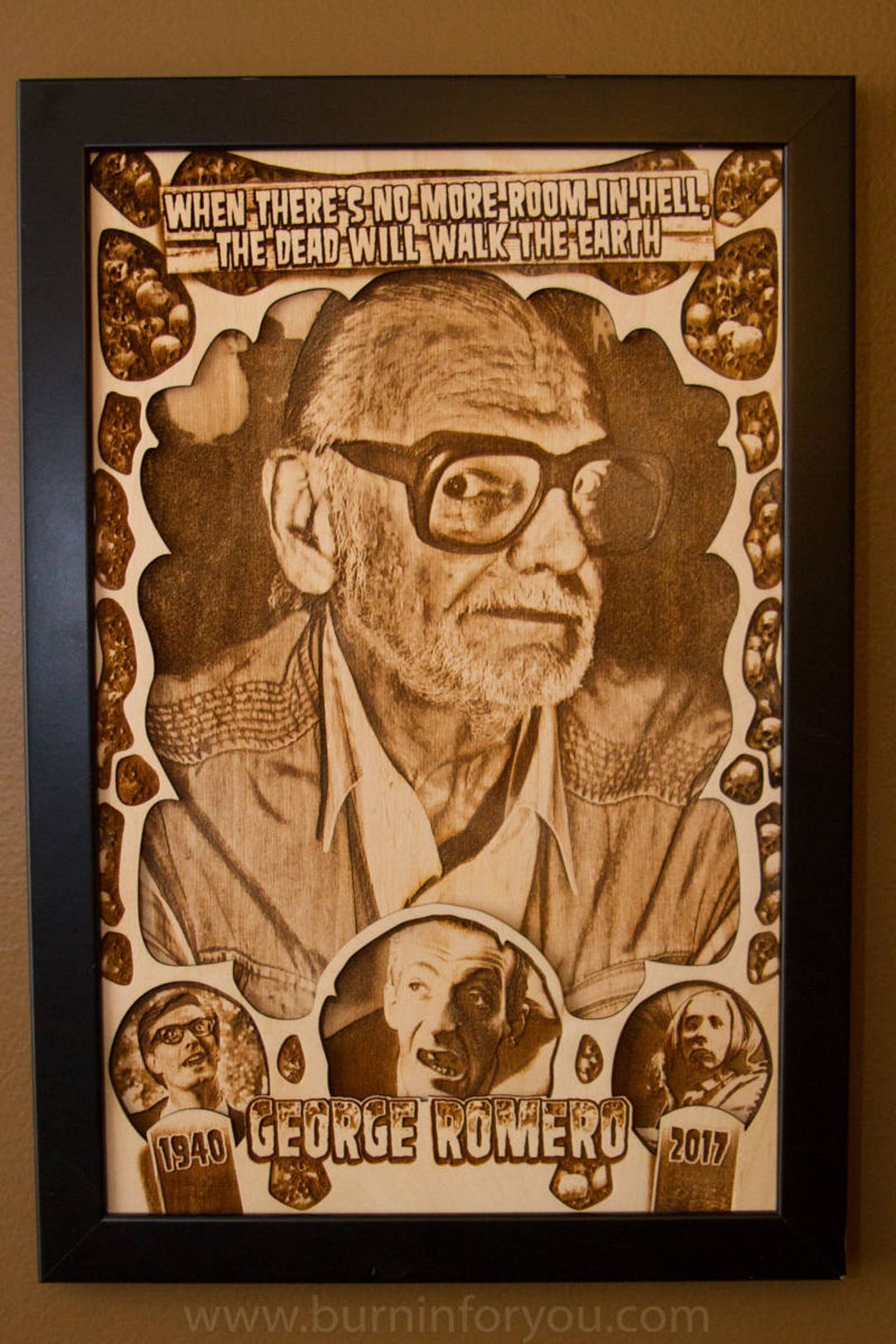 George Romero - Portrait - Night of the Living Dead - Zombies - Etsy