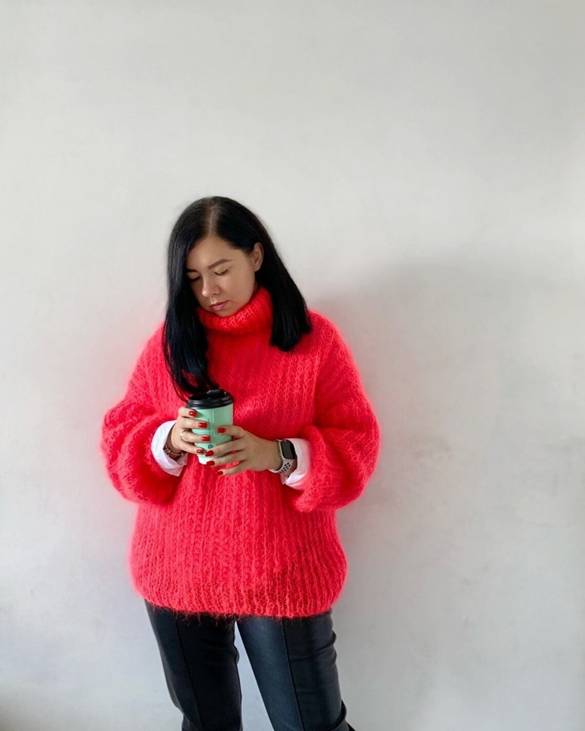Oversize Knit Sweater Pattern Mohair Loose Knit Sweater Pattern ...