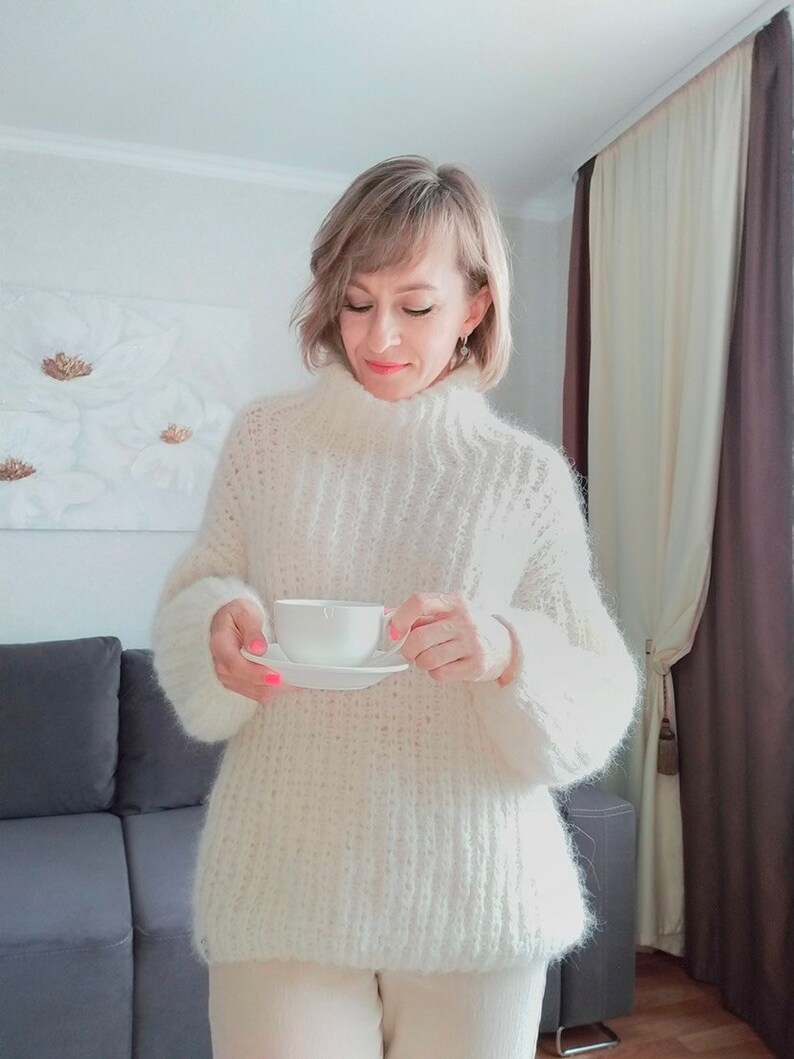 Oversize Knit Sweater Pattern Mohair Loose Knit Sweater Pattern ...