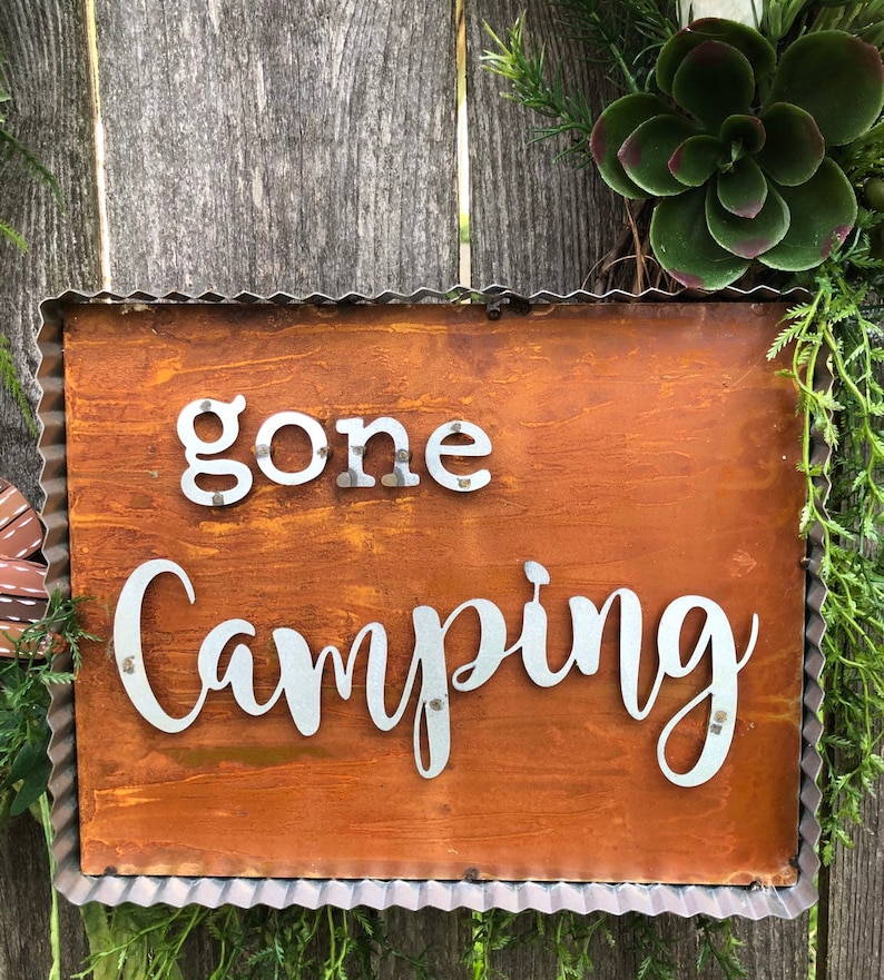 GONE CAMPING Wreath Gone Camping Sign Camping Decor - Etsy