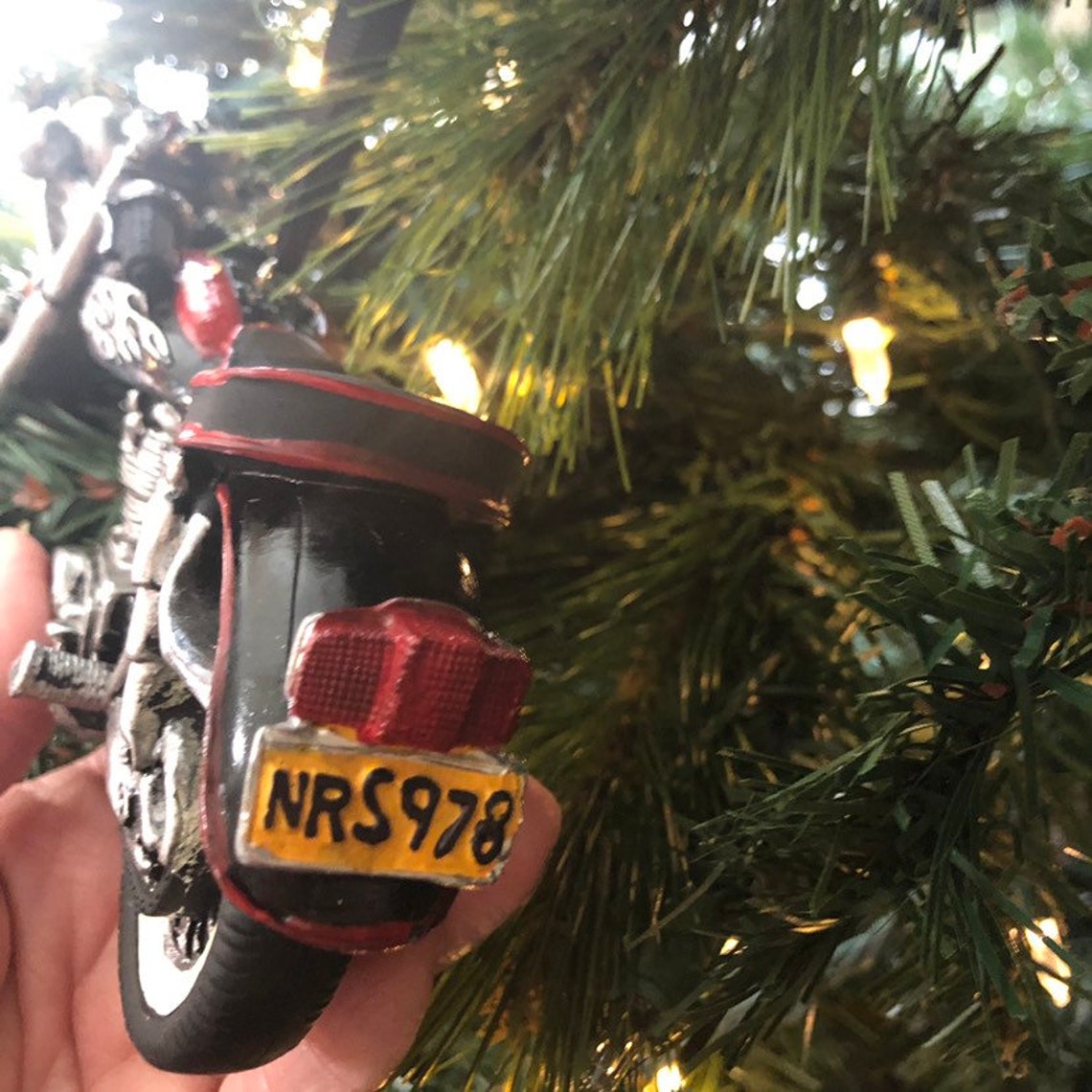 BIKER MOTORCYCLE ORNAMENT Christmas Ornament Motorcycle | Etsy