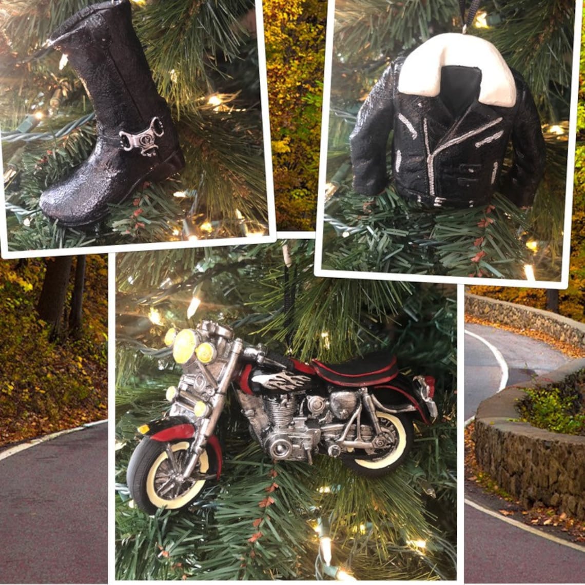 BIKER MOTORCYCLE ORNAMENT Christmas Ornament Motorcycle | Etsy