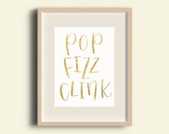 Printable Pop Fizz Clink Event Sign Bubbly Bar Event Sign Bridal Shower ...