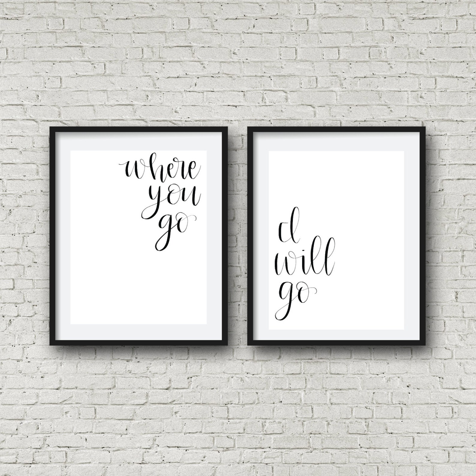 Bible Verse Wall Art Where You Go, I Will Go Where You Go, I Will Go ...