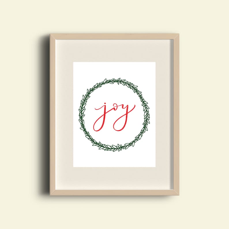 Joy Printable- Joy Sign- Christmas Printable- Holiday Printable- Merry ...
