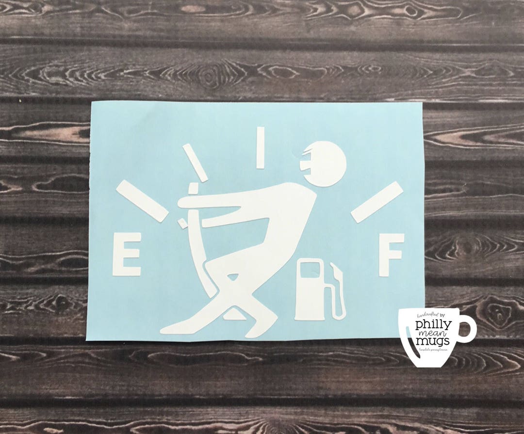 Saving Gas Vinyl Car Decal, Permanent Vinyl Decal, Funny Car Decal, Car ...