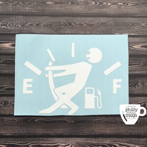 Saving Gas Vinyl Car Decal, Permanent Vinyl Decal, Funny Car Decal, Car ...