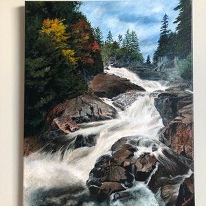 Ragged Falls Painting, Algonquin Park Art, Canadian Landscape Art ...