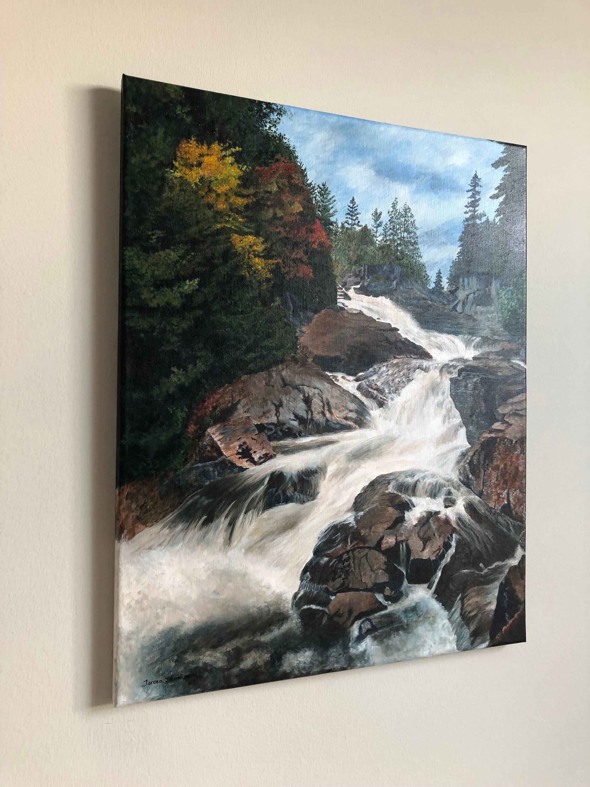 Ragged Falls Painting, Algonquin Park Art, Canadian Landscape Art ...