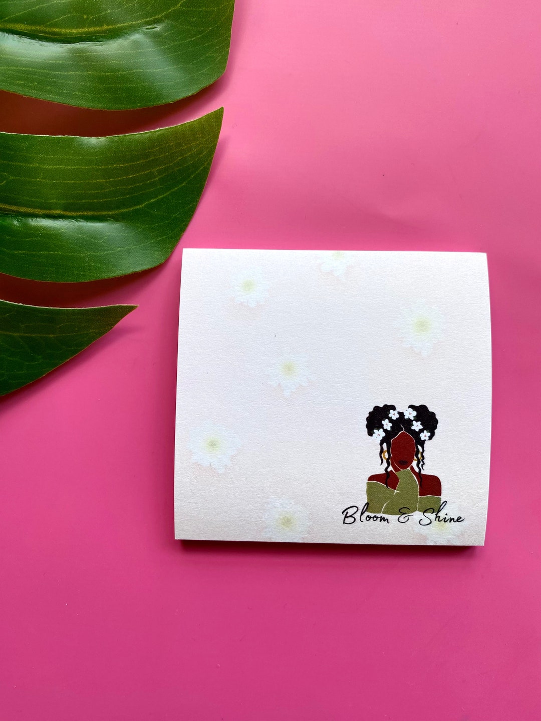 Inspirational Post-it Note 3x3 50 Sheets Sticky Notepad Bloom and Shine ...