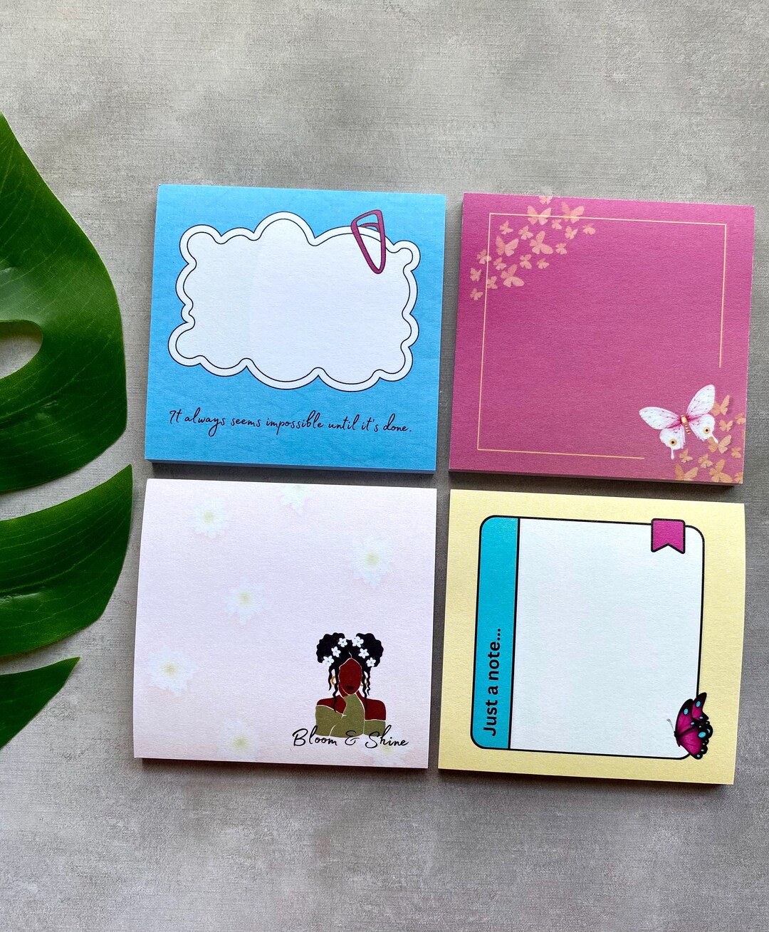 4-pack Inspirational Post-it Note Set 3x3 50 Sheets Each Sticky Notepad ...