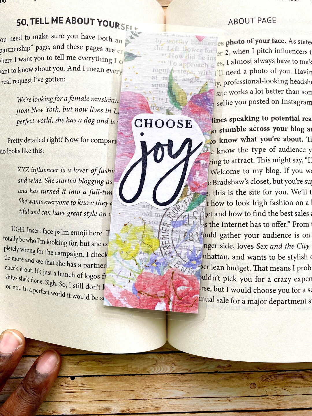 Choose Joy Laminated Bookmark Handmade - Etsy