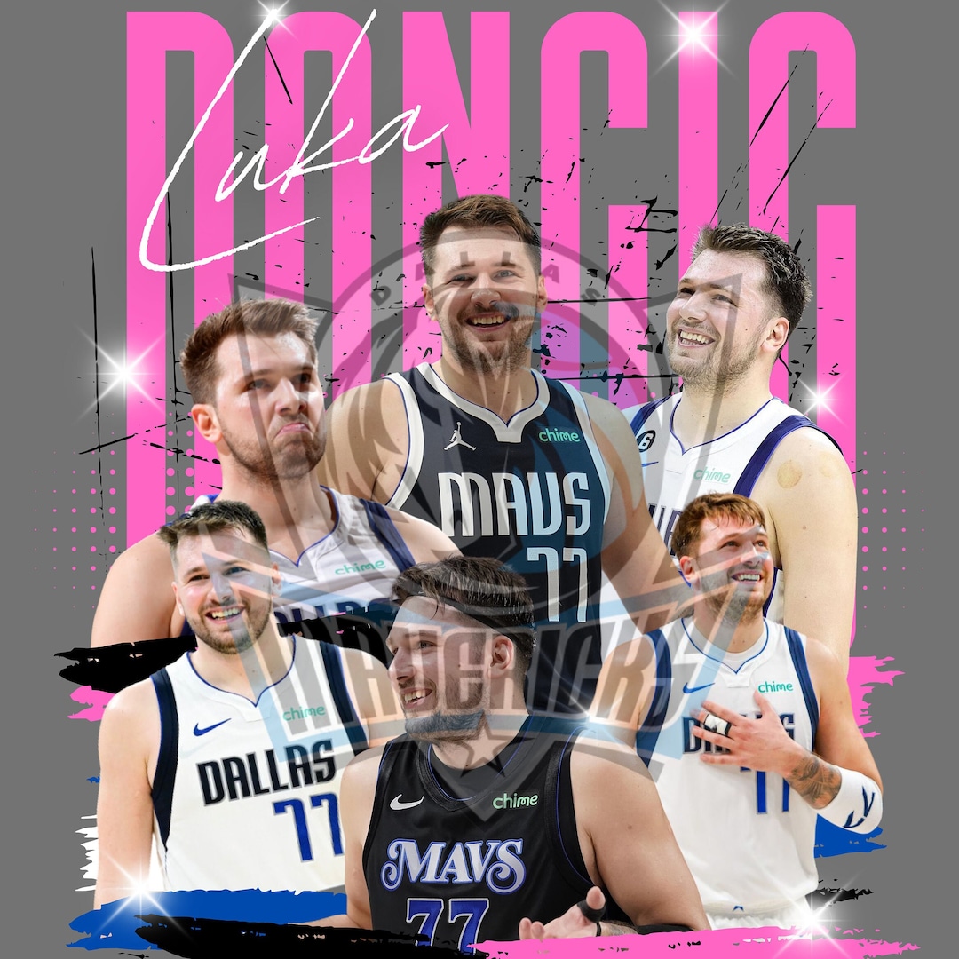 Luka Doncic. PINK. SPARKLE. Dallas. Dallas Mavericks. PNG. Instant ...