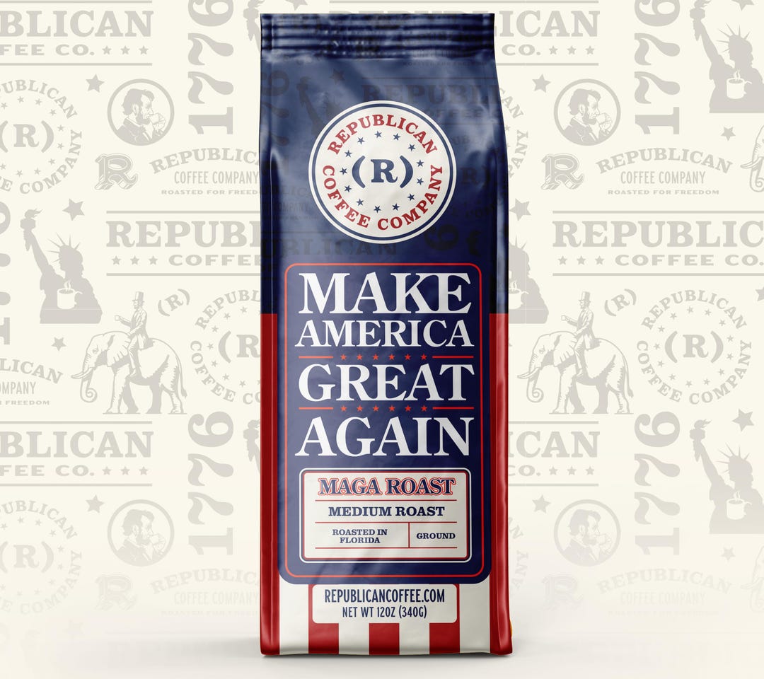 MAGA Roast Whole Bean Coffee, Medium Roast, Republican Coffee, Memorial ...