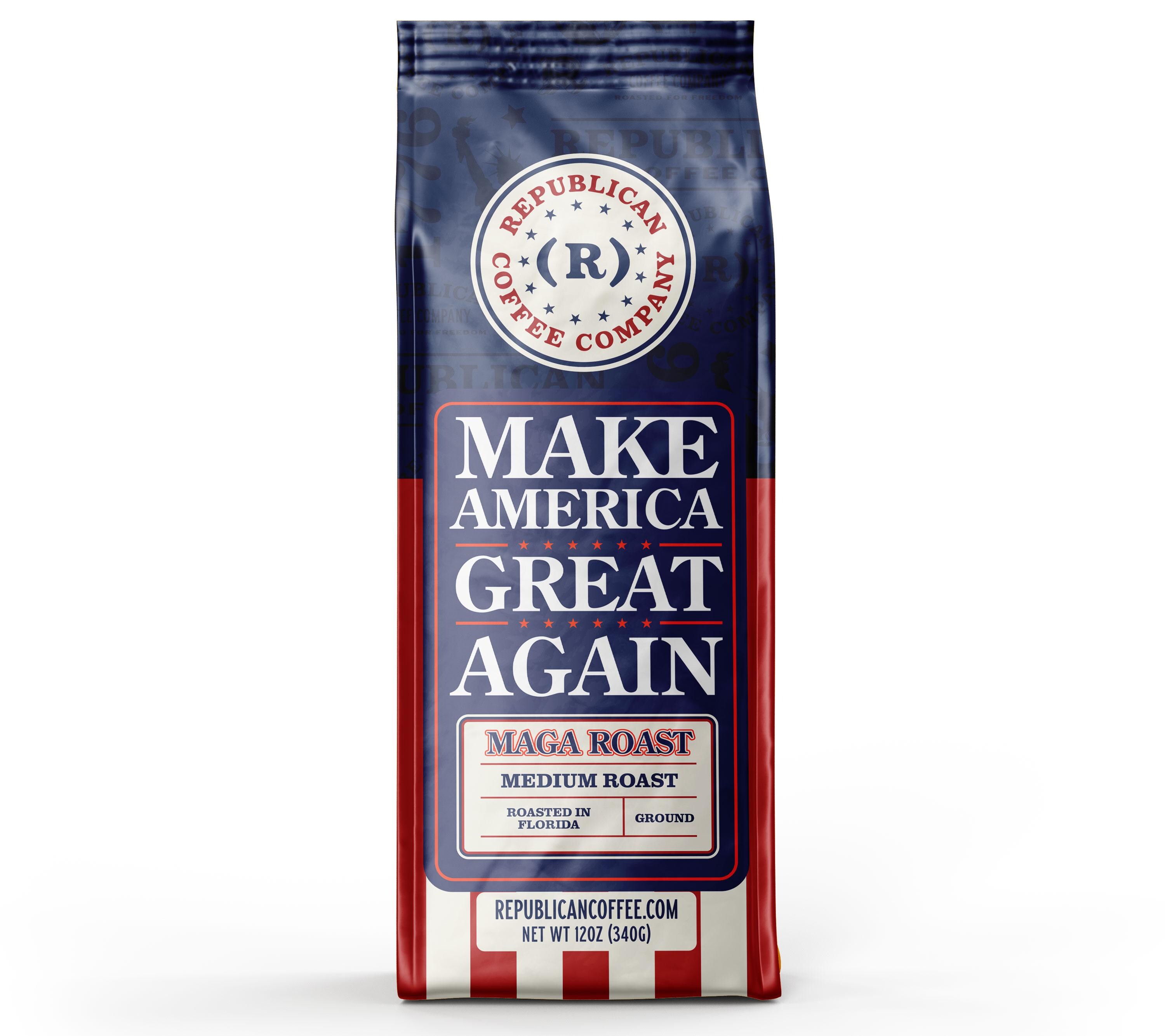 MAGA Roast Whole Bean Coffee, Medium Roast, Republican Coffee, Memorial ...