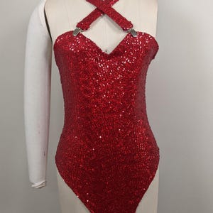 Red Becca - Sequin Dance Leo & Drag Costume, 2 Piece - Etsy
