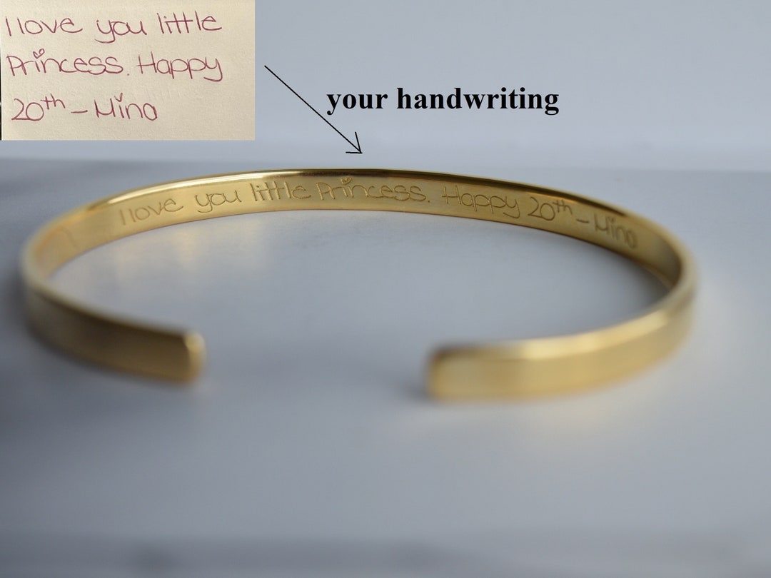 Customized Gilded Bracelet, Personalized Engraved Bracelets, Thank You ...