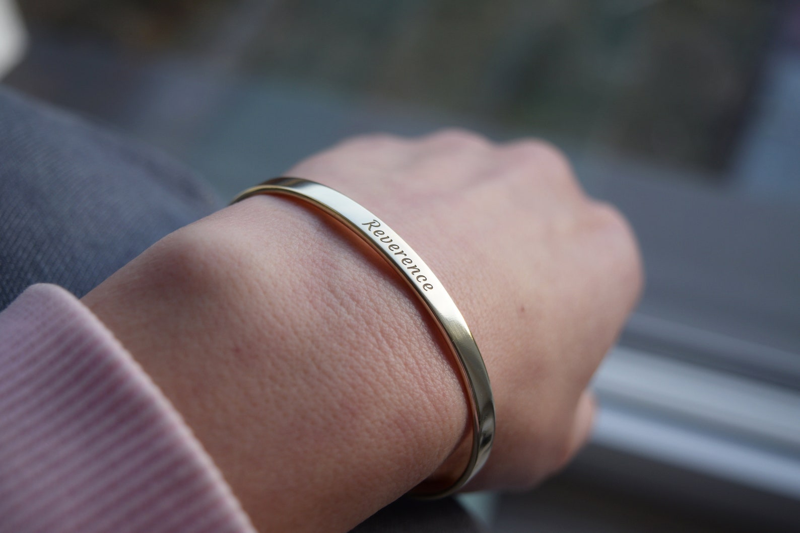 22K Gold Plated Engraved Bracelet Custom Engraving Gold Cuff | Etsy UK