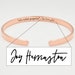 Memorial Custom Bracelet With Handwritten Text or Signature, Narrow ...