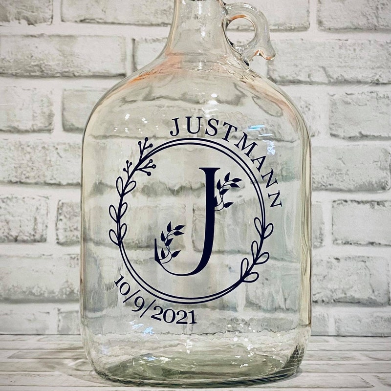 Monogrammed Jar Cover - Etsy
