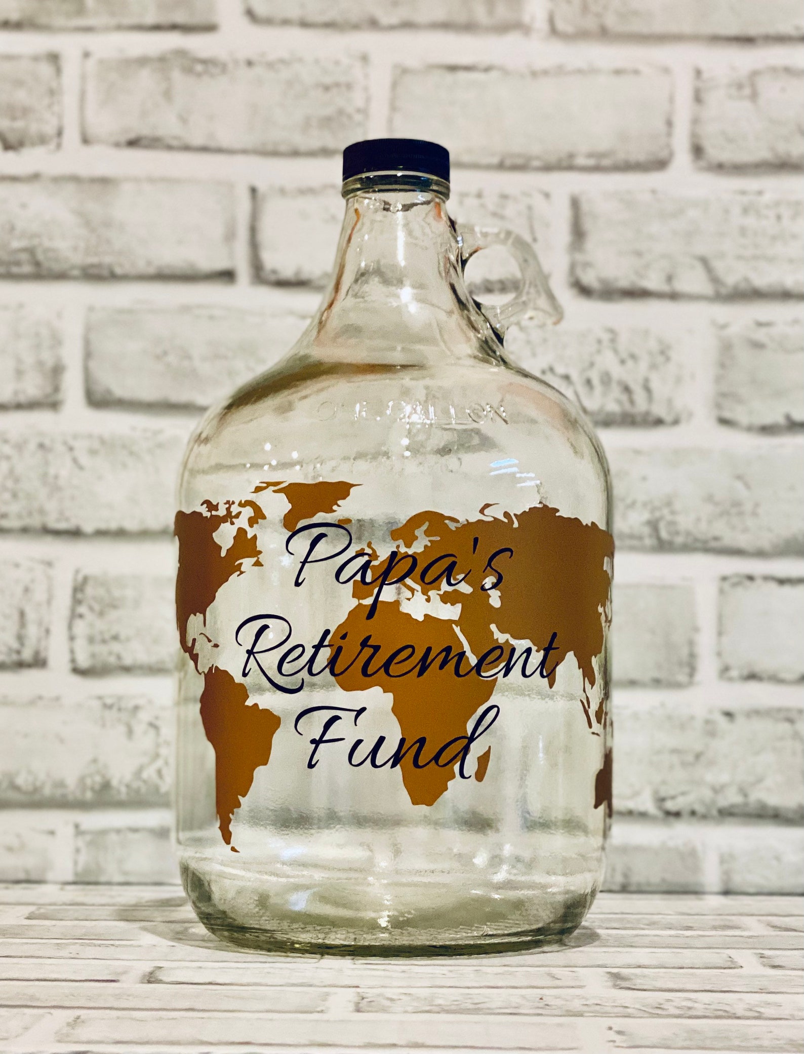 Our Adventure Fund World Map Money Jar Travel Fund 1 | Etsy