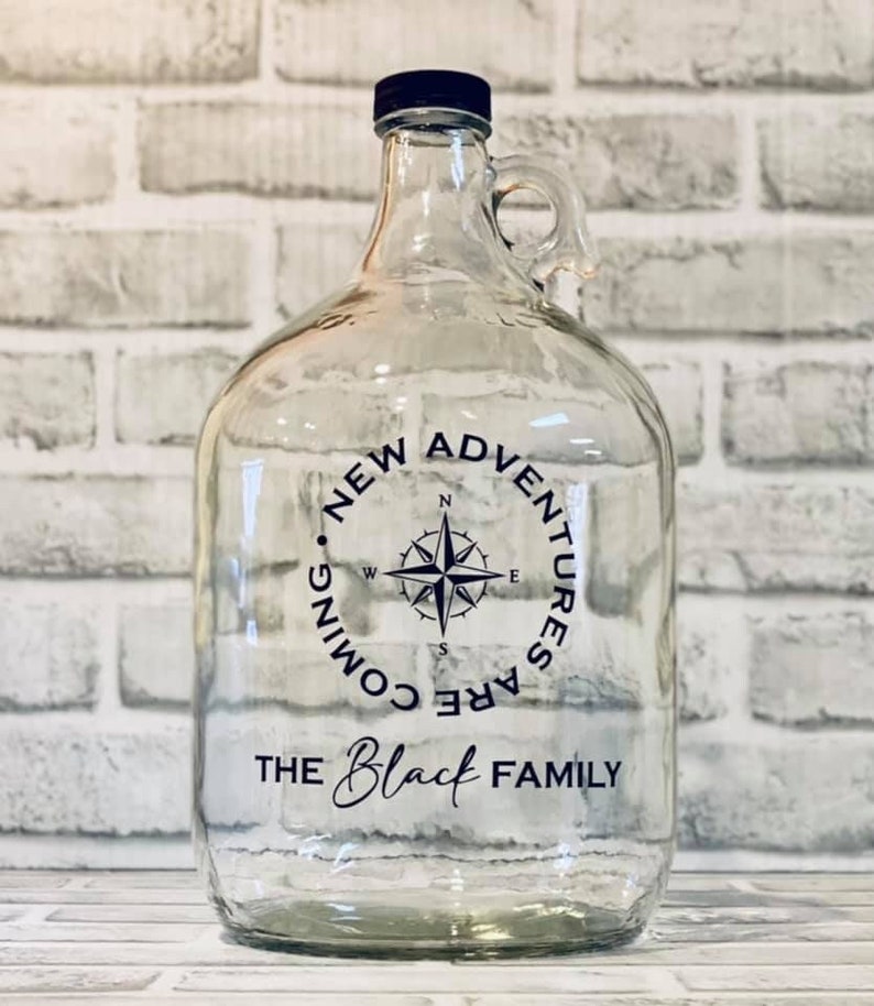 Personalized Family Name Money Jar With Compass | New Adventures Are ...