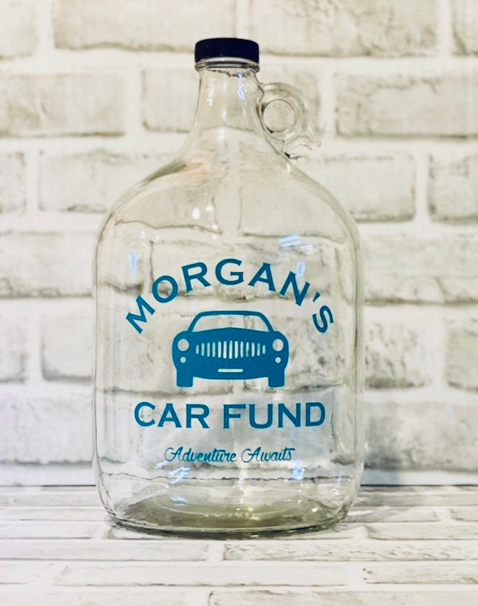 PERSONALIZED CAR FUND Savings Jar ~ Money Jug ~ 16th Birthday Gift ...