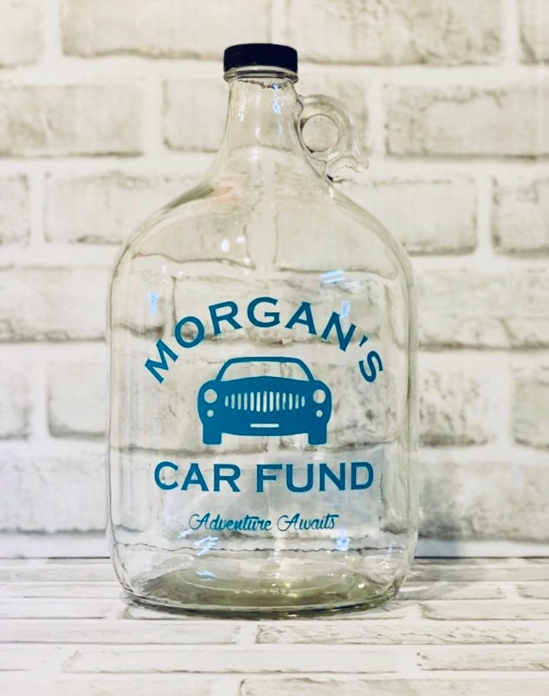 PERSONALIZED CAR FUND Savings Jar Money Jug 16th Birthday | Etsy