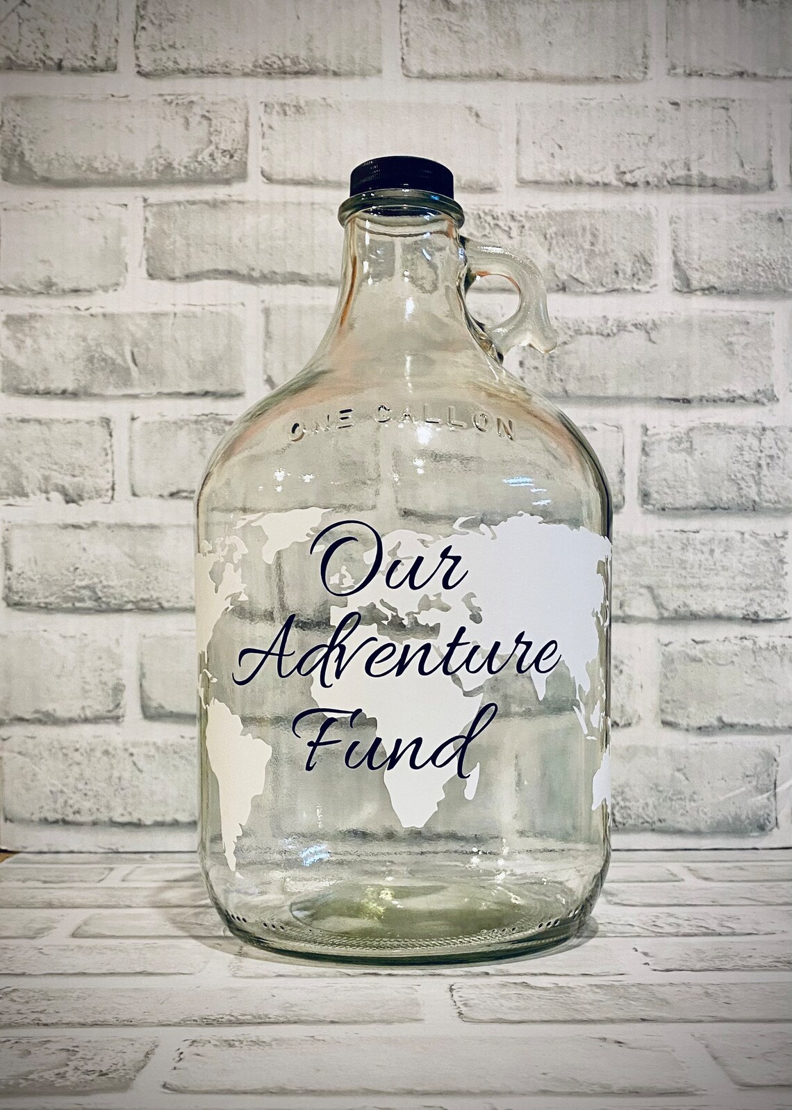 Our Adventure Fund World Map Money Jar Travel Fund 1 - Etsy