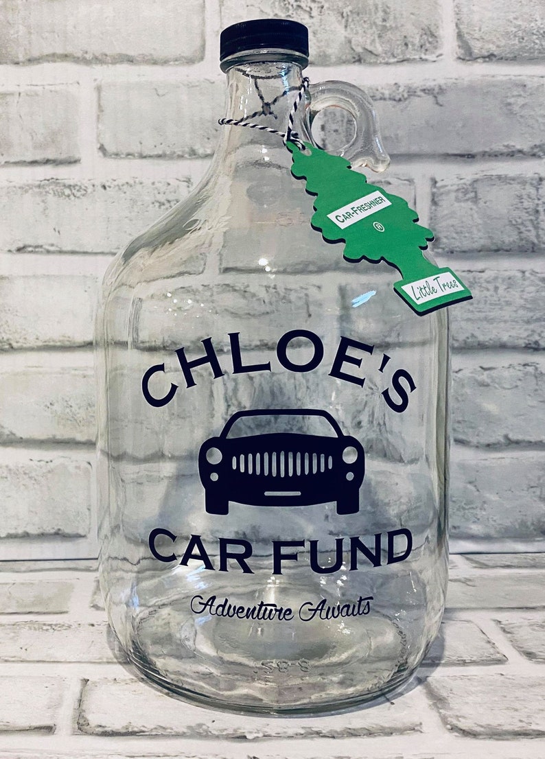 PERSONALIZED CAR FUND Savings Jar Money Jug 16th Birthday | Etsy