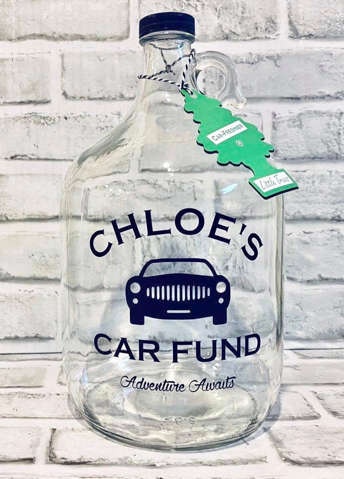 PERSONALIZED CAR FUND Savings Jar Money Jug 16th Birthday | Etsy
