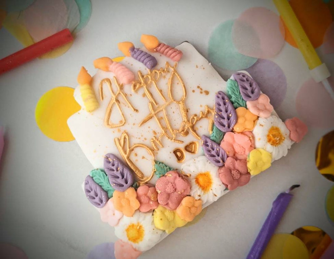 Personalised Postal Mini Happy Birthday, Birthday Cake Hand Iced ...