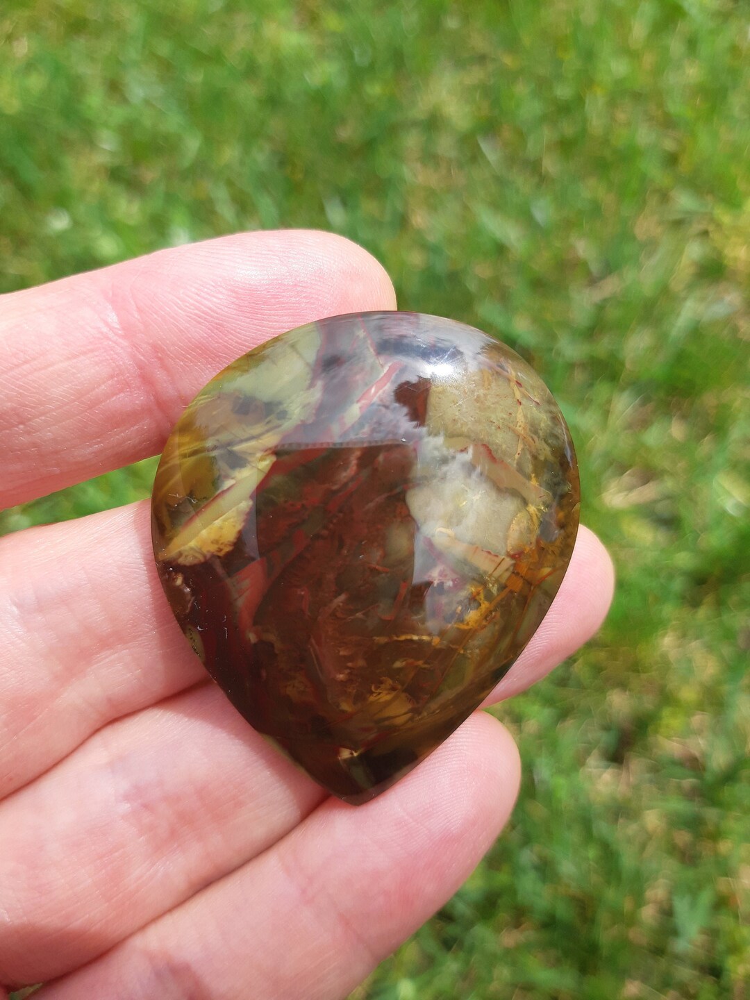 Richly Colored Morrisonite Cabochon, Morrison Ranch Jasper, Oregon - Etsy