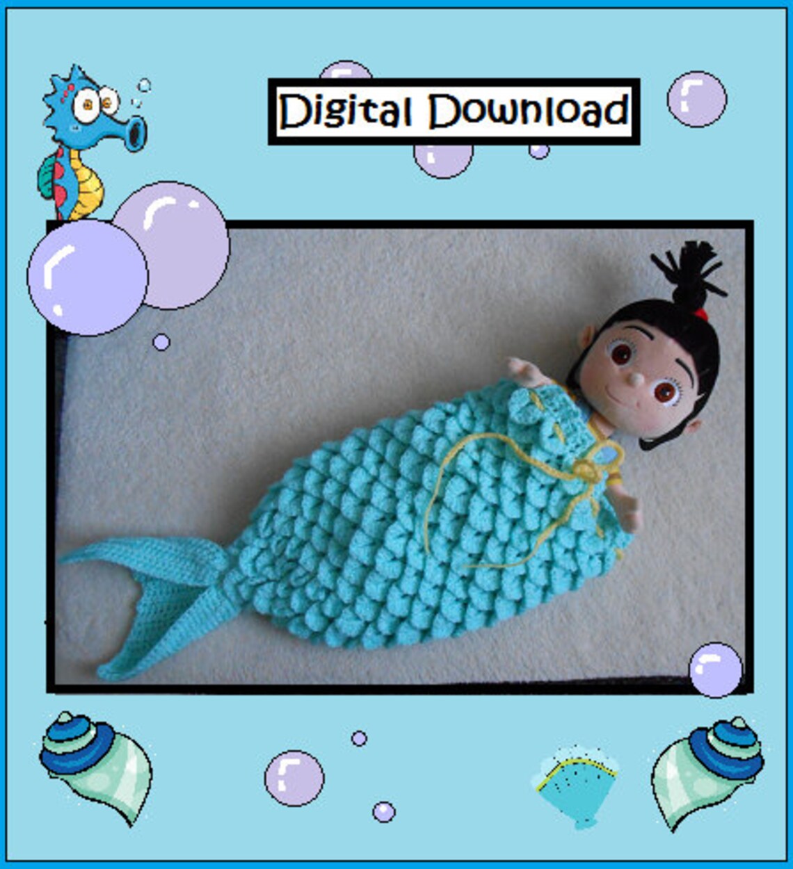 PATTERN: Crochet Mermaid Tail Cocoon Baby Sleep Bag Baby | Etsy