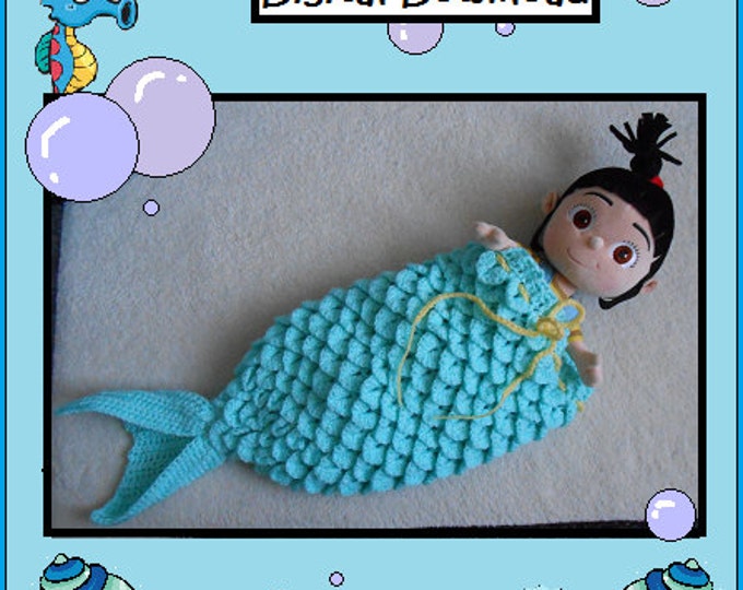 PATTERN: Crochet Mermaid Tail Cocoon, Baby Sleep Bag, Baby Cozy ...